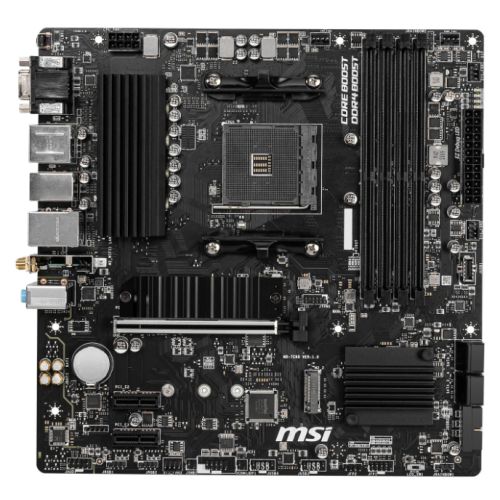 MSI B550M PRO-VDH WIFI, AMD B550, AM4, Micro ATX, 4 DDR4, VGA, HDMI, DP ...
